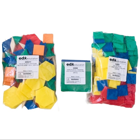 Toys | 43 Geo Blocks Math Learning Toys 3 Bags | Poshmark